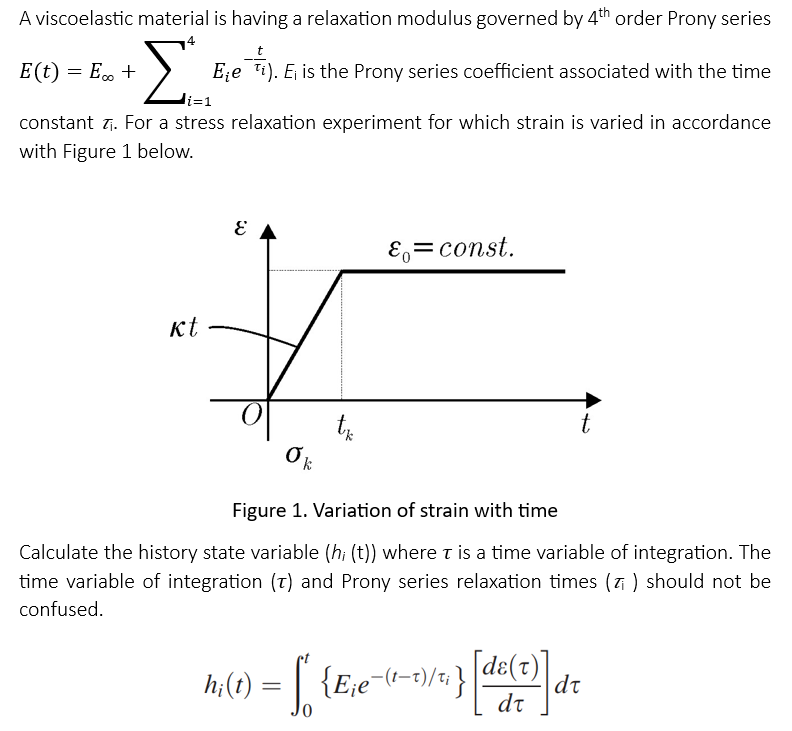 Solved A viscoelastic material is having a relaxation | Chegg.com