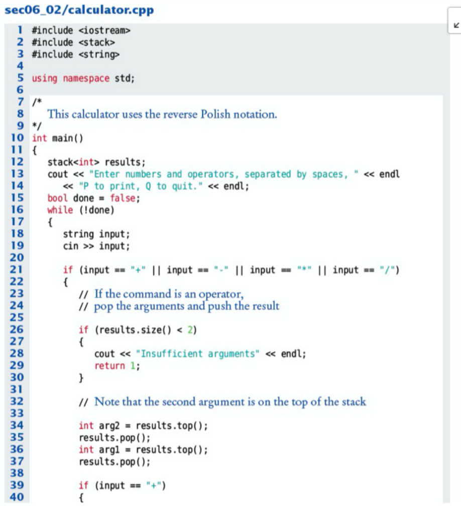 Solved P14.9 Modify the expression calculator of Section | Chegg.com
