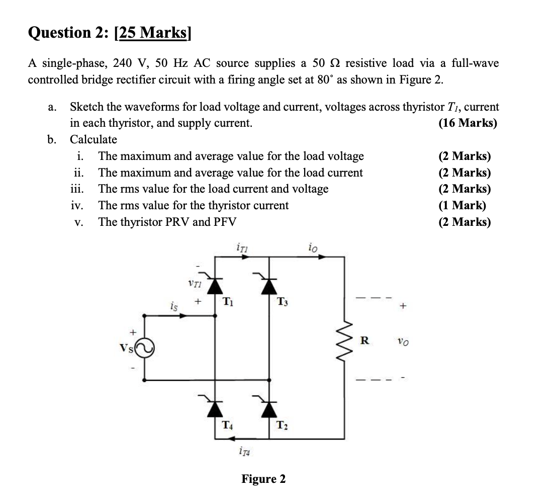 Solved A single-phase, 240 V,50 HzAC source supplies a 50Ω | Chegg.com