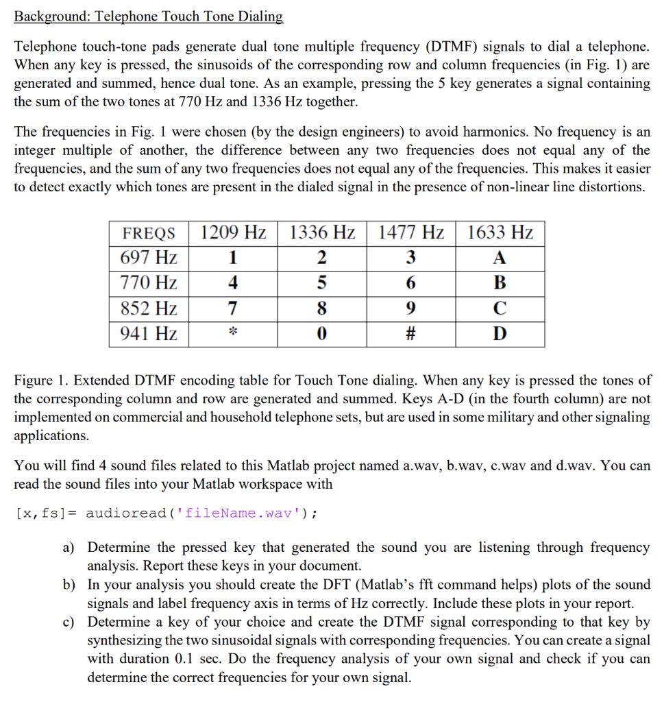 Background: Telephone Touch Tone Dialin Telephone | Chegg.com