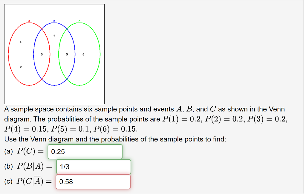 Solved A sample space contains six sample points and events | Chegg.com