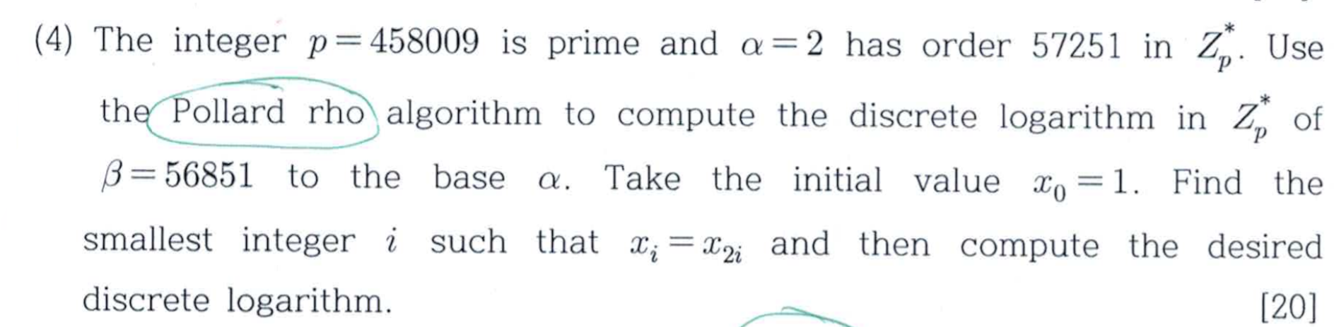 (4) The integer p=458009 is prime and a= 2 has order | Chegg.com