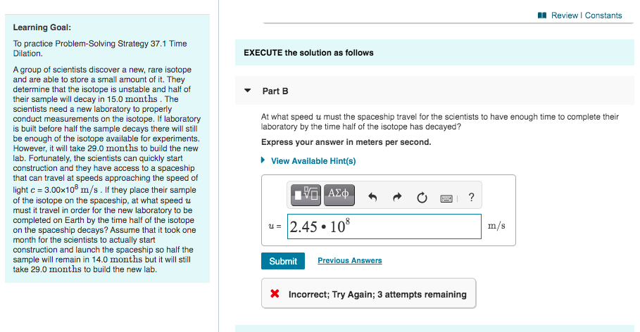 Solved A Review | Constants EXECUTE the solution as follows | Chegg.com