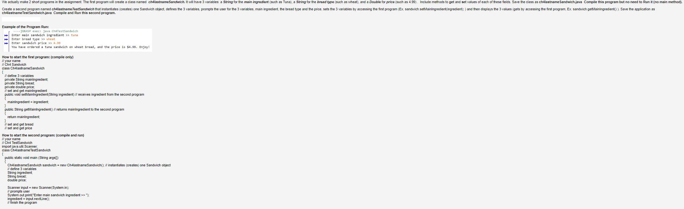 Solved How to start the first program: (compile only) // | Chegg.com