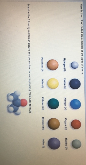 Solved Here is the colour-coded scale models of 10 types of | Chegg.com