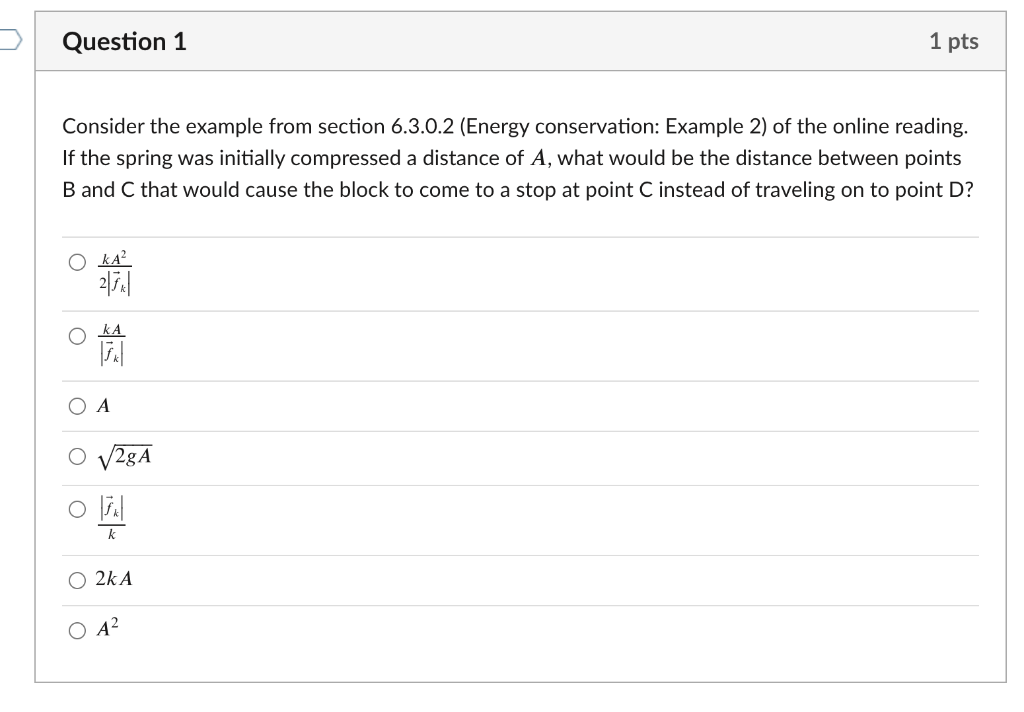 Solved Question 1 1 Pts Consider The Example From Section