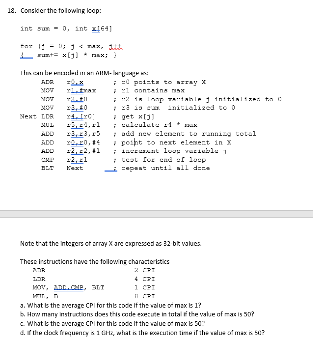 18 Consider The Following Loop Int Sum 0 Int