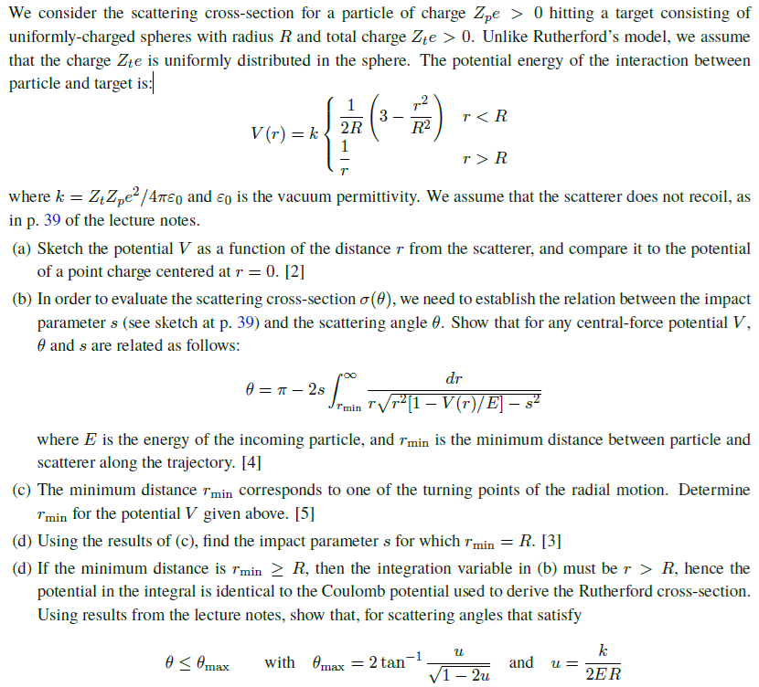 We consider the scattering cross-section for a | Chegg.com