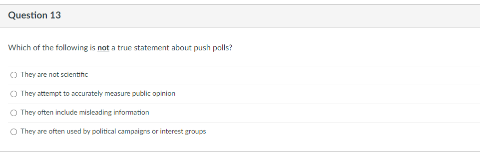 Solved Question 13 Which of the following is not a true | Chegg.com