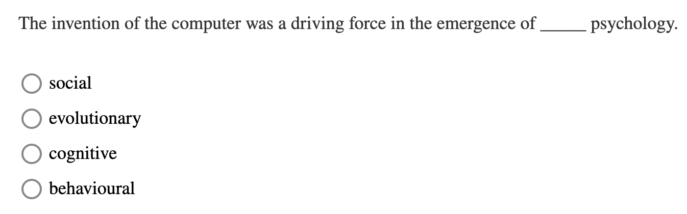 Solved The invention of the computer was a driving force in | Chegg.com