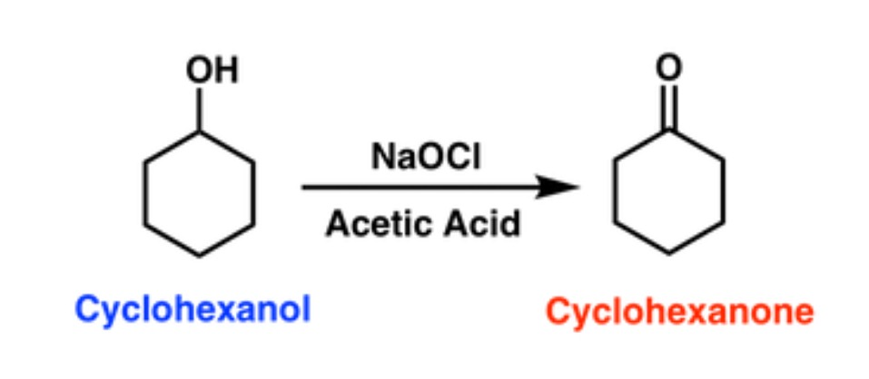 Solved OH NaOCI Acetic Acid Cyclohexanol Cyclohexanone | Chegg.com