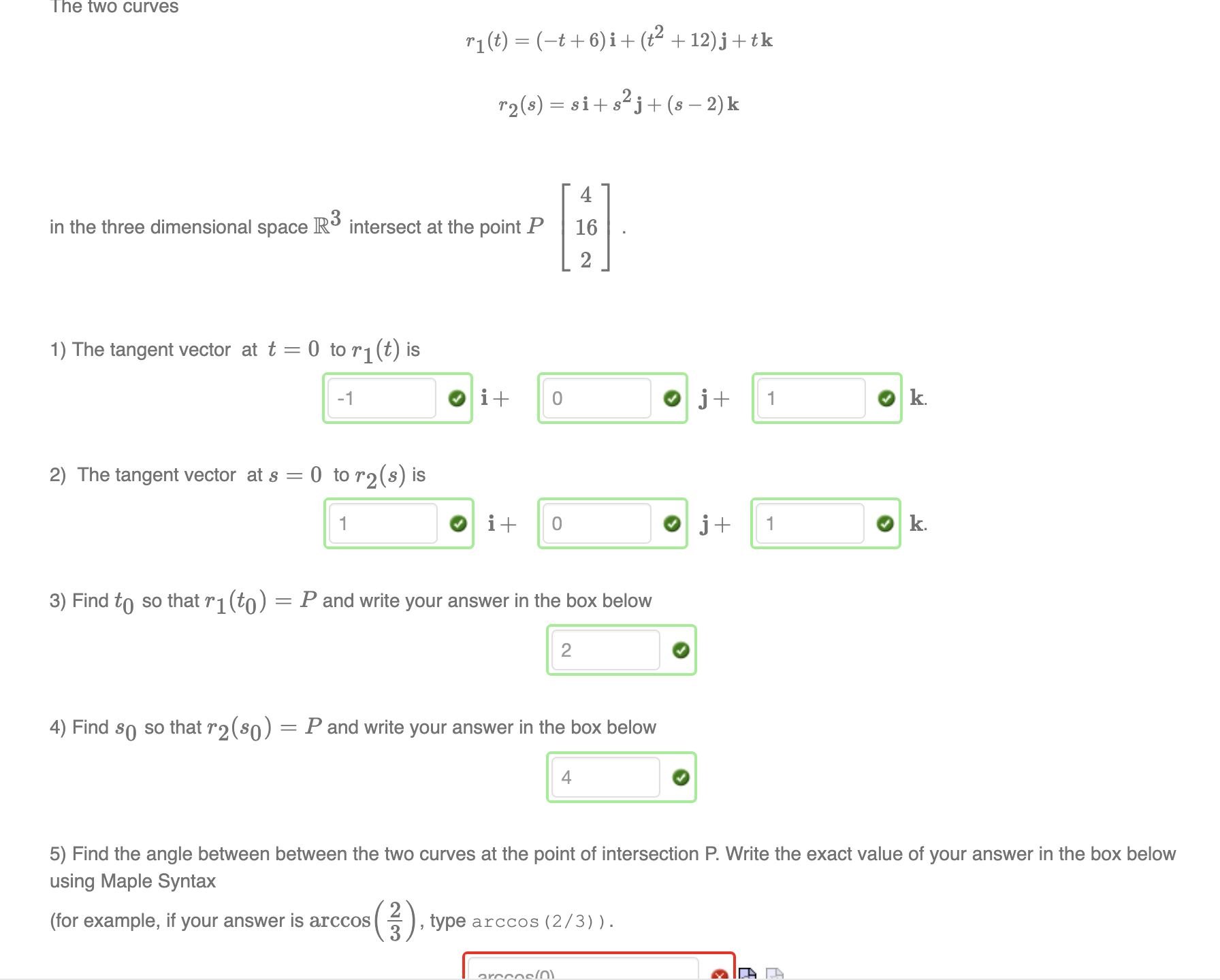 Solved The two curves | Chegg.com