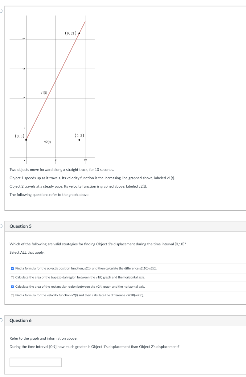 Solved Two objects move forward along a straight track, for | Chegg.com