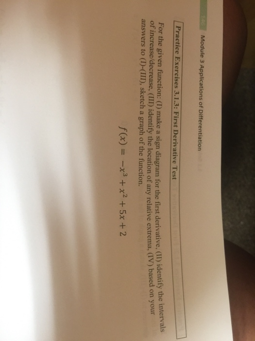 Solved Module 3 Applications Of Differentiation Practice