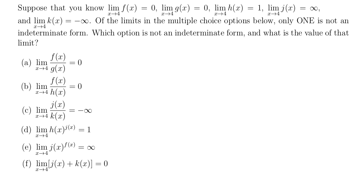 Solved = , 04 24 14 2-4 24 Suppose that you know lim f(x) = | Chegg.com