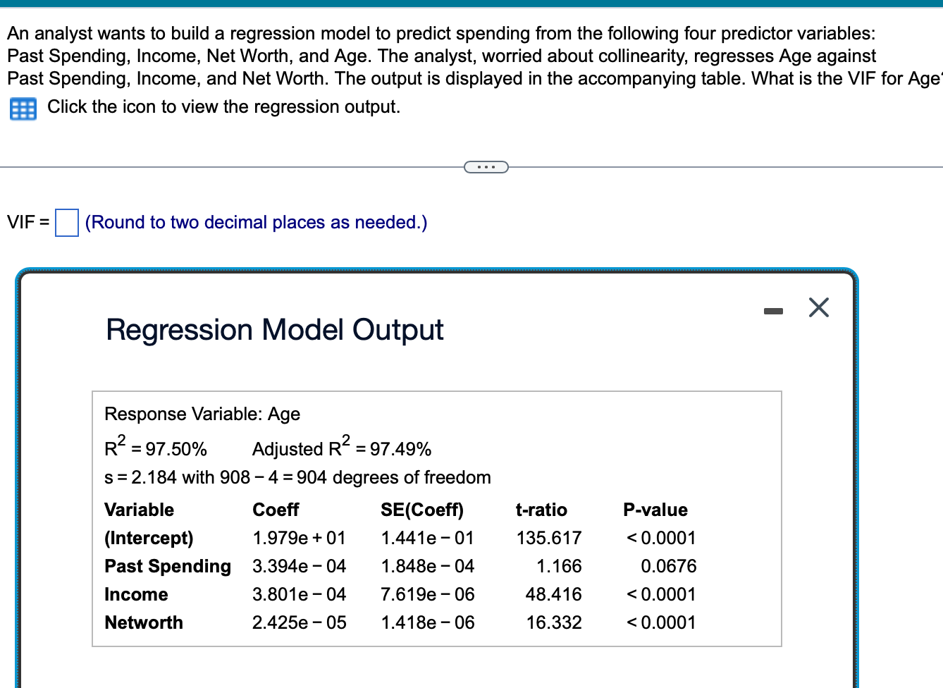 Solved An analyst wants to build a regression model to | Chegg.com