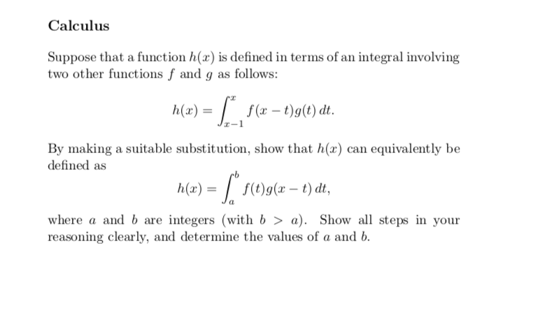 Solved Calculus Suppose that a function h(x) is defined in | Chegg.com