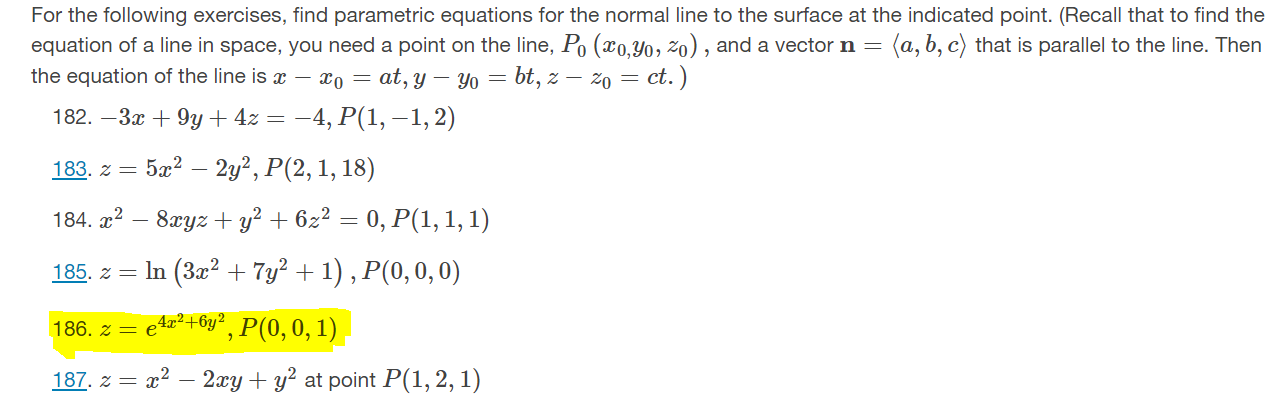 Solved For the following exercises, find parametric | Chegg.com