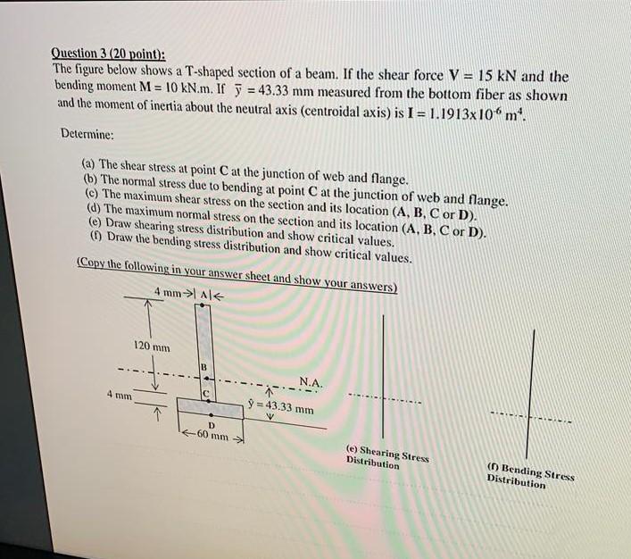 Solved Question 3 (20 point): The figure below shows a | Chegg.com