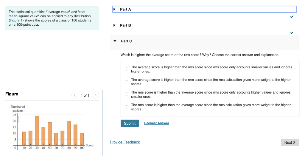 Solved The statistical quantities "average value" and "root- | Chegg.com