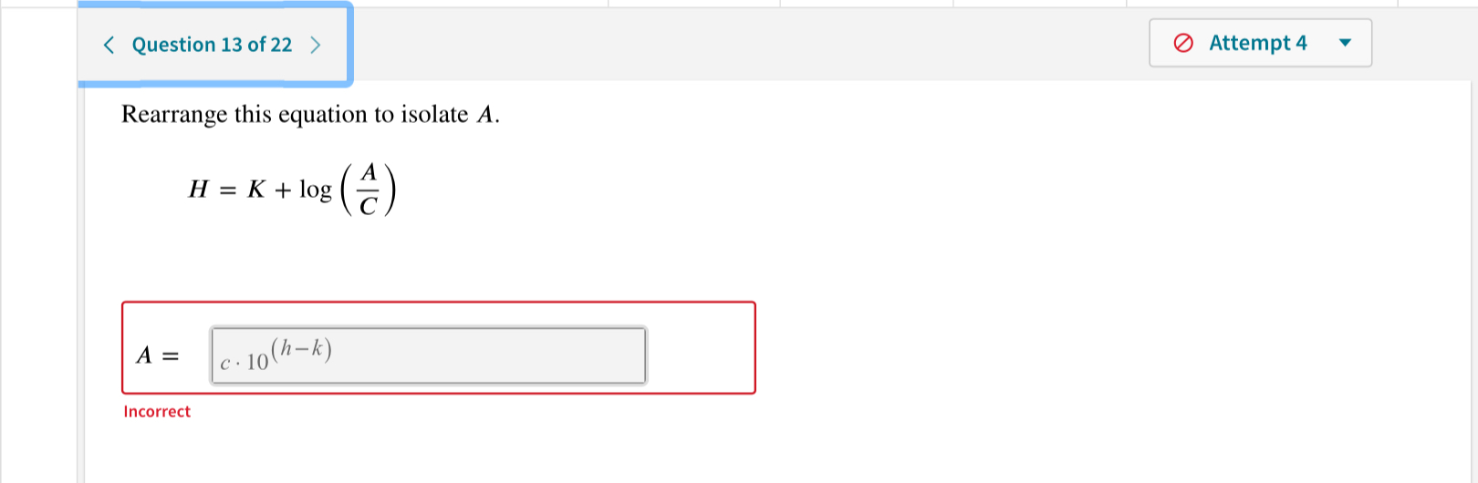 Solved Attempt 4 Rearrange this | Chegg.com