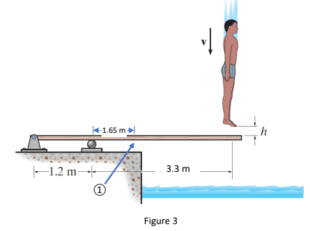Solved Figure 3 shows the diver jumping action on the wooden | Chegg.com