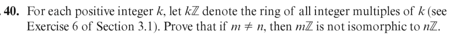 Solved 40. For each positive integer k, let kZ denote the | Chegg.com