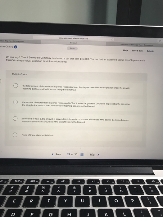 Solved Online Ch 566 Help Save&Exit Submit A machine with a | Chegg.com