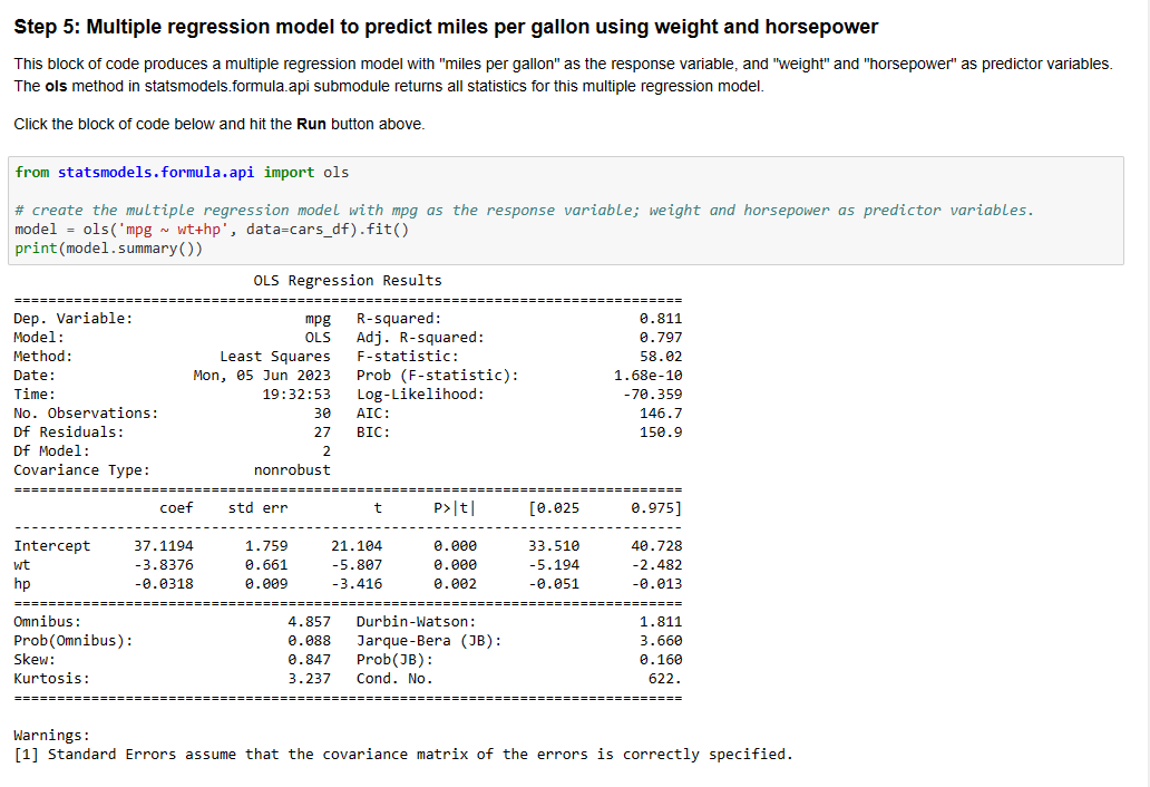 Solved Step 1: Generating cars dataset This block of Python | Chegg.com