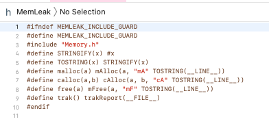 The attached files, Memory.c, Memory.h, and MemLeak.h | Chegg.com