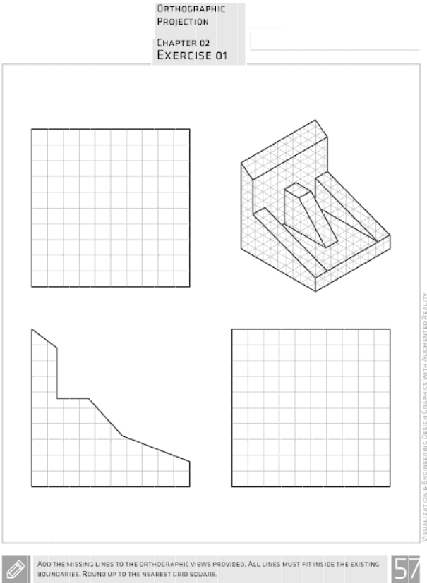 Solved Add the missing lines to the orthographic views | Chegg.com