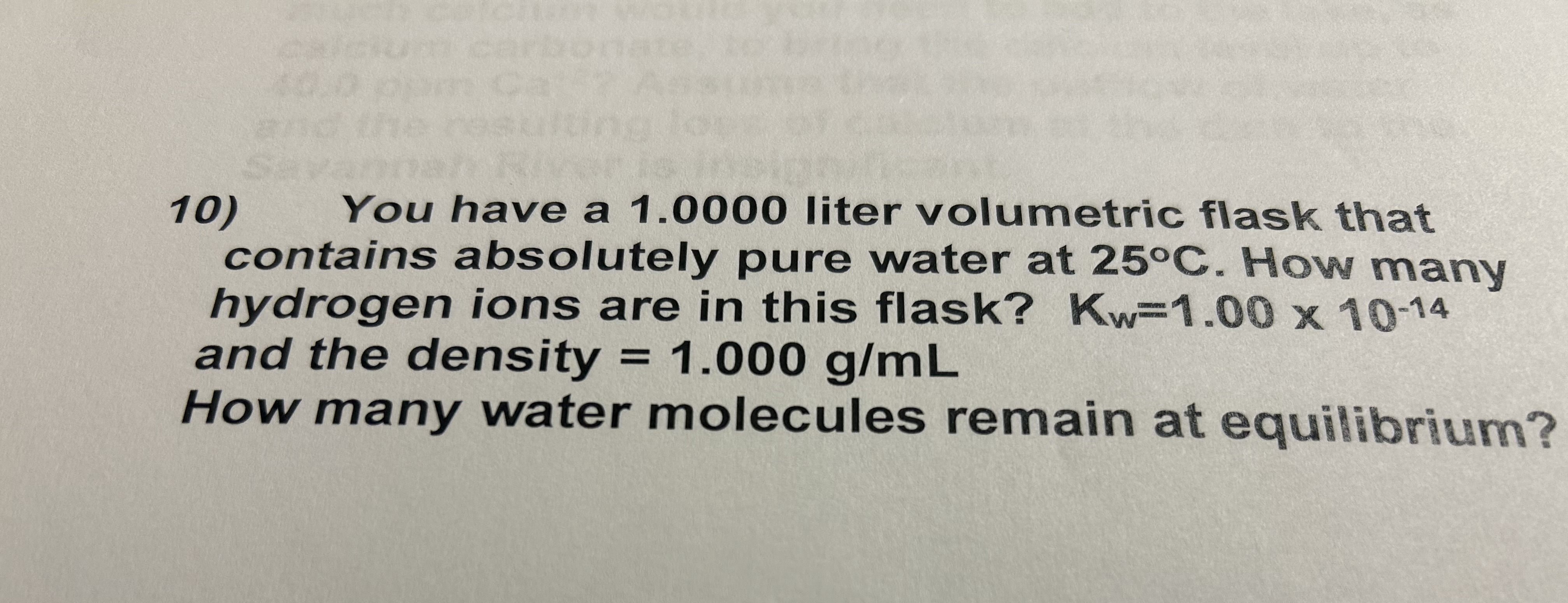Solved You have a 1.0000 ﻿liter volumetric flask | Chegg.com