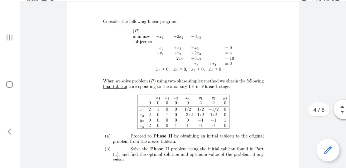 Solved Consider the following linear program. (P) minimize | Chegg.com