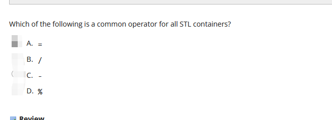 Solved Which of the following is a common operator for all | Chegg.com