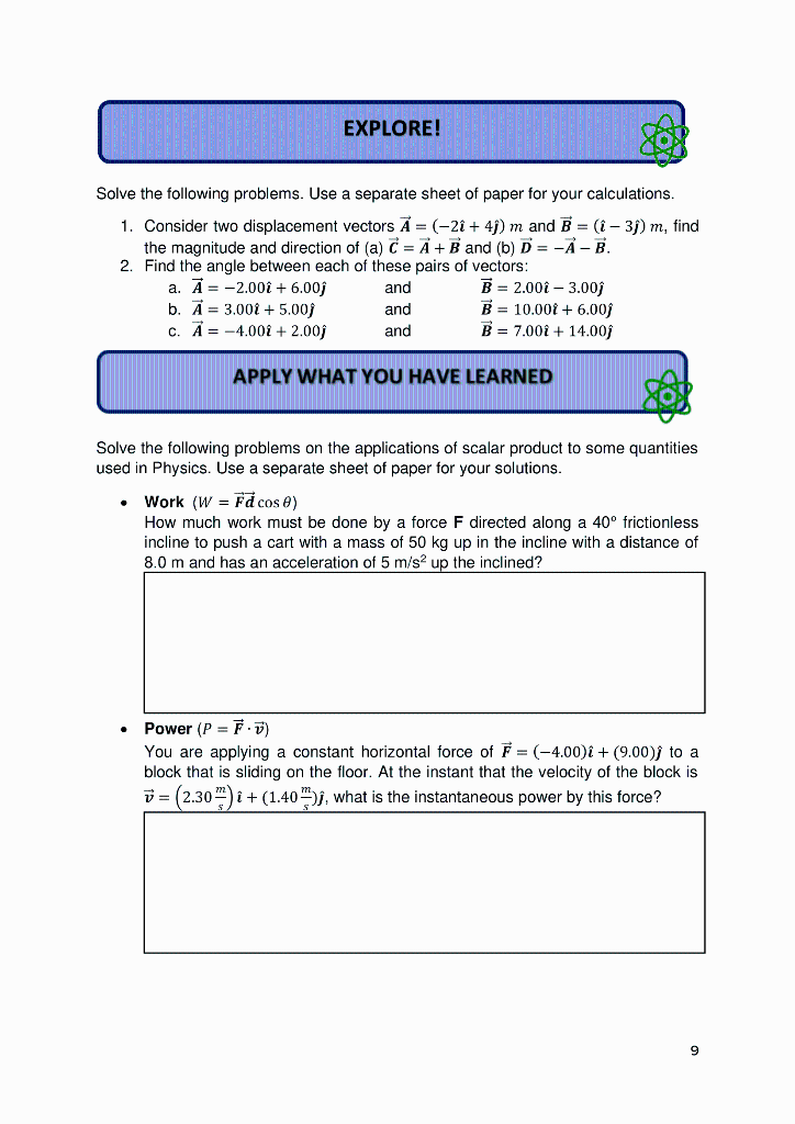 Solved EXPLORE! Solve the following problems. Use a separate | Chegg.com