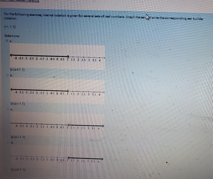 Solved PETITE For the following exercise, interval notation | Chegg.com