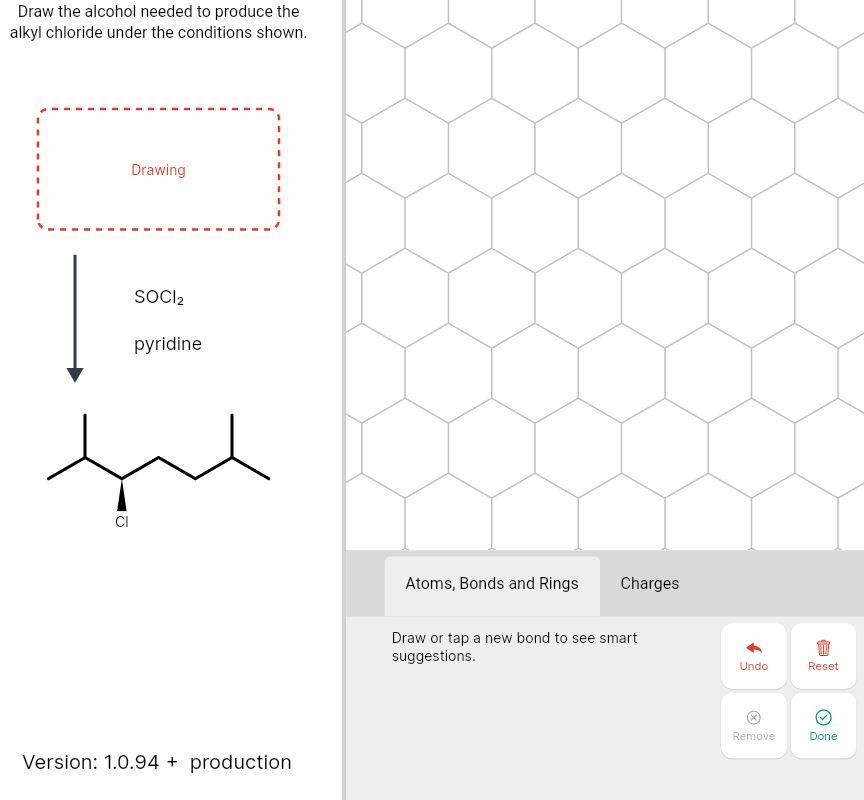 Solved Draw the alcohol needed to produce the alkyl chloride | Chegg.com