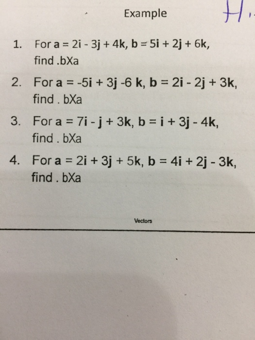 Solved For A 2i 3j 4k B 5i 2j 6k Find B Times Chegg