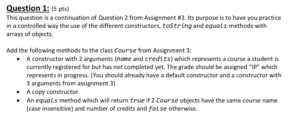 Solved Create a constructor with 2 arguments *** I ONLY need | Chegg.com