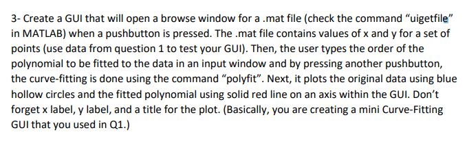 Solved 1) Curve-Fitting Toolbox is a MATLAB GUI that allows | Chegg.com