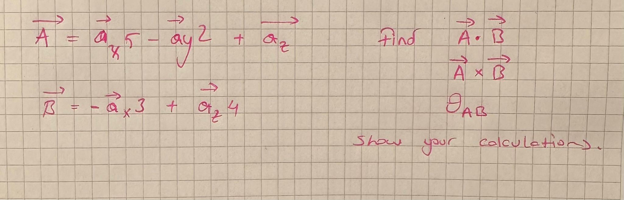 Solved \\[ \\begin{array}{ll} \\vec{A}=\\vec{a}_{x} | Chegg.com