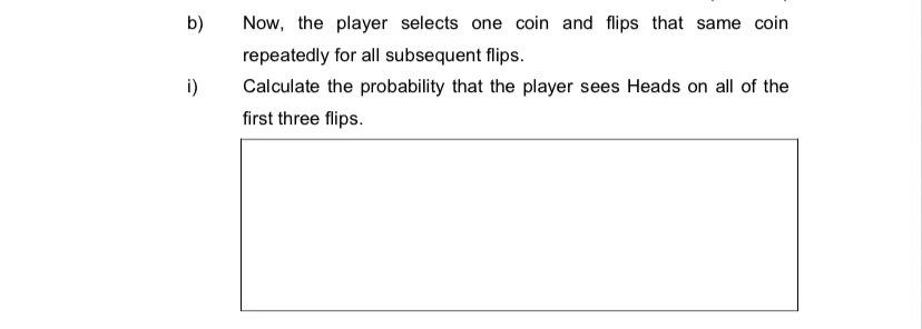 Solved A box contains three coins. Two of the coins are | Chegg.com