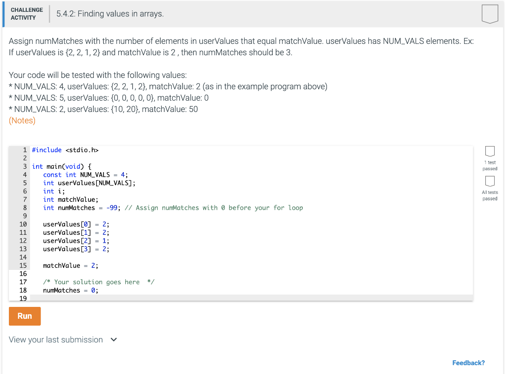Solved LLNGE 5.4.2: Finding values in arrays ACTIVITY Assign | Chegg.com Solved LLNGE 5.4.2: Finding values in arrays ACTIVITY Assign | Chegg.com