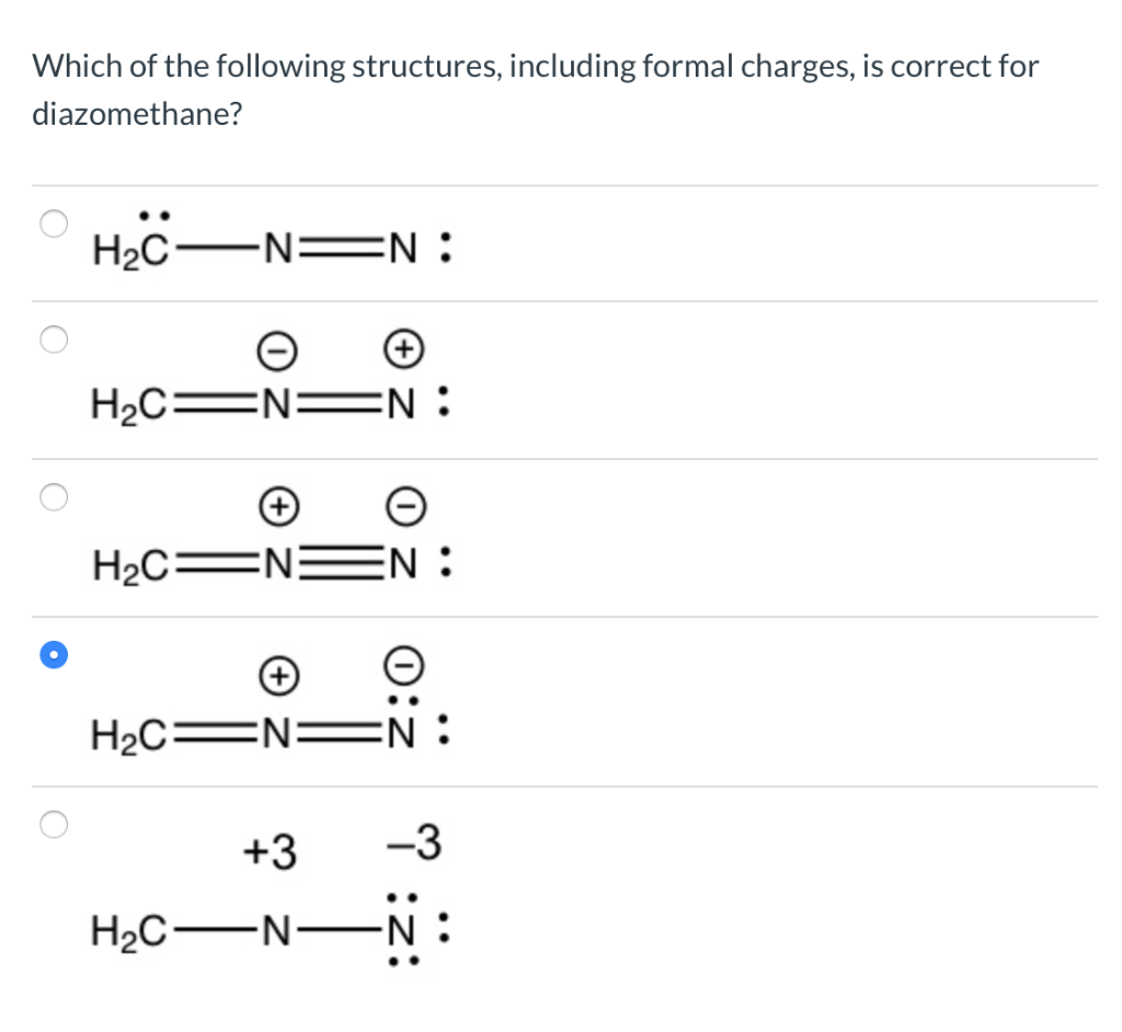 Solved Which of the following structures, including formal | Chegg.com
