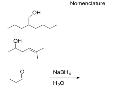 Solved Nomenclature OH OH NaBH4 H20 | Chegg.com