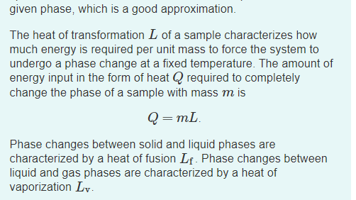 Learning Goal: To understand specific heat and heat | Chegg.com