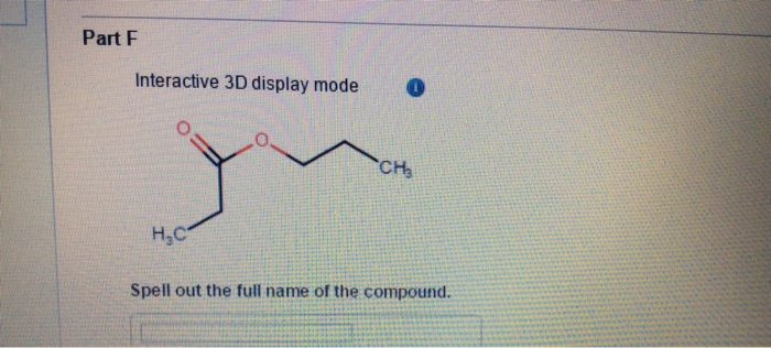 Solved Part B Interactive 3D display mode CHA Spell out the | Chegg.com