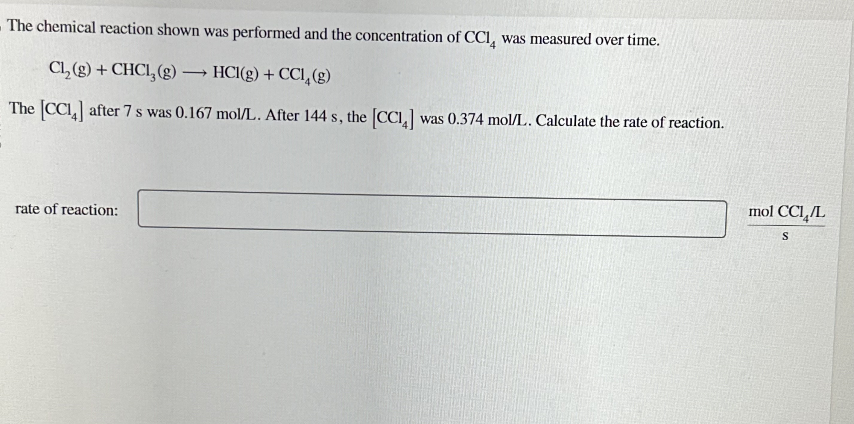 Solved The chemical reaction shown was performed and the | Chegg.com