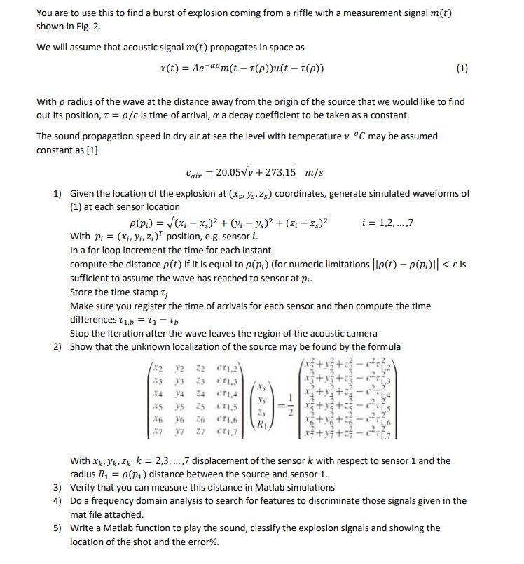 Acoustic Pulse Localization and Classification 2 Fig. | Chegg.com