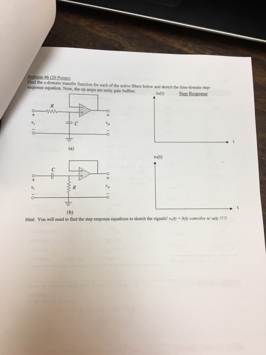 Solved Find the s-domain transfer function for each of the | Chegg.com